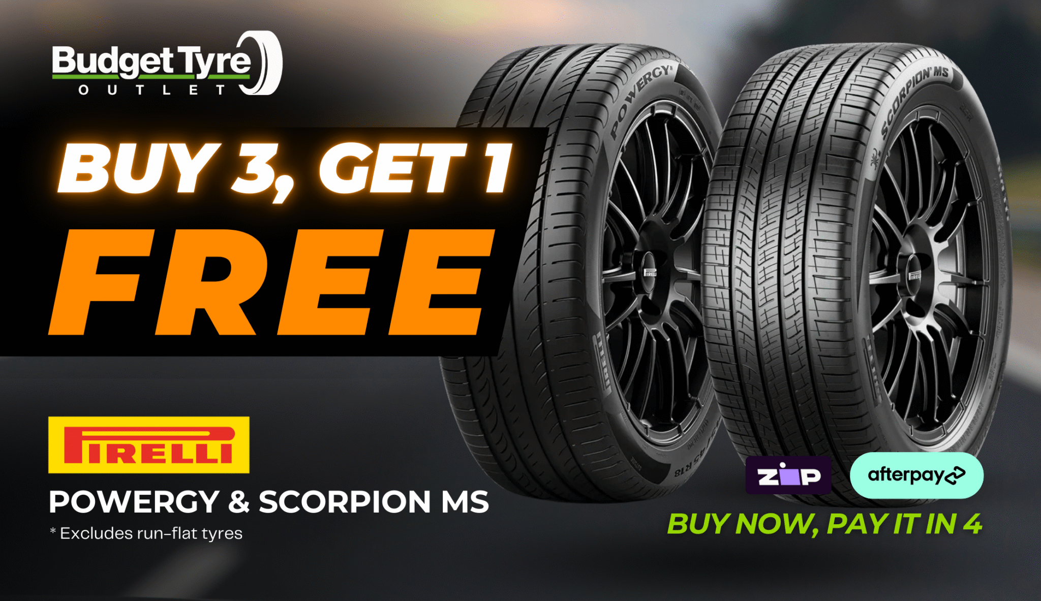 September SALE - Buy 3 Pirelli Tyres, Get 1 FREE | Budget Tyre Outlet